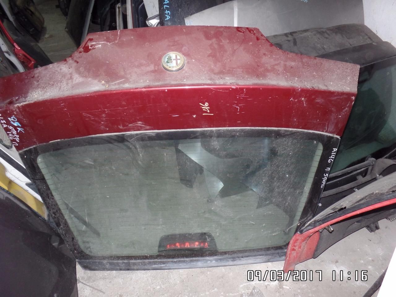 162945-ALFA ROMEO A146 94-01 ΤΖΑΜΟΠΟΡΤΑ ΠΙΣΩ ΒΥΣΣΙΝΙ - Αμάξωμα ...