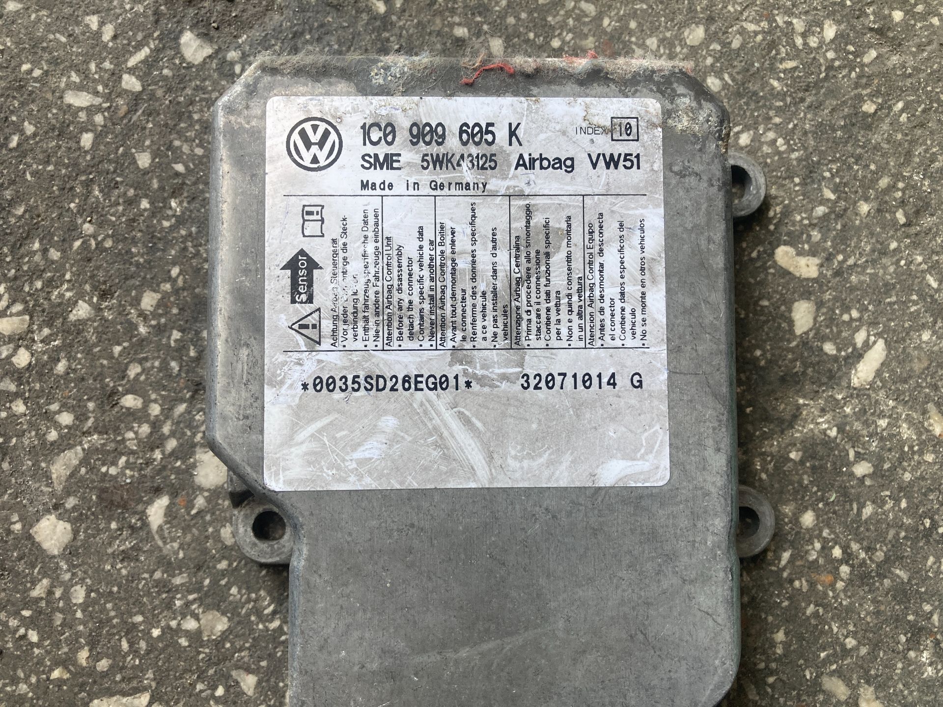 250254-ΕΓΚΕΦΑΛΟΣ-ΜΟΝΑΔΑ ΕΛΕΓΧΟΥ ΑΕΡΟΣΑΚΩΝ-AIRBAG VW/ AUDI/ SEAT/ SKODA ...