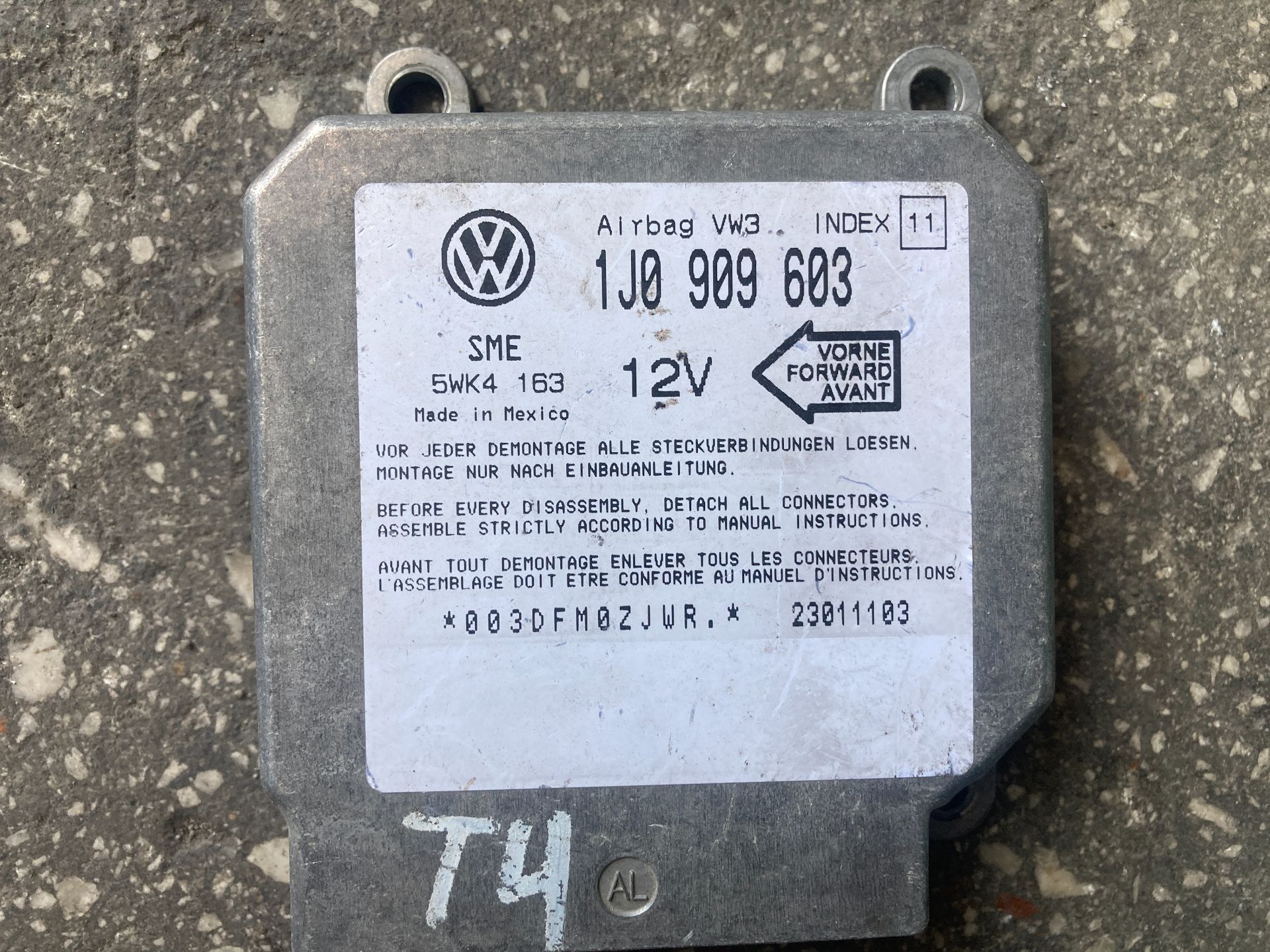 250254-ΕΓΚΕΦΑΛΟΣ-ΜΟΝΑΔΑ ΕΛΕΓΧΟΥ ΑΕΡΟΣΑΚΩΝ-AIRBAG VW/ AUDI/ SEAT/ SKODA ...